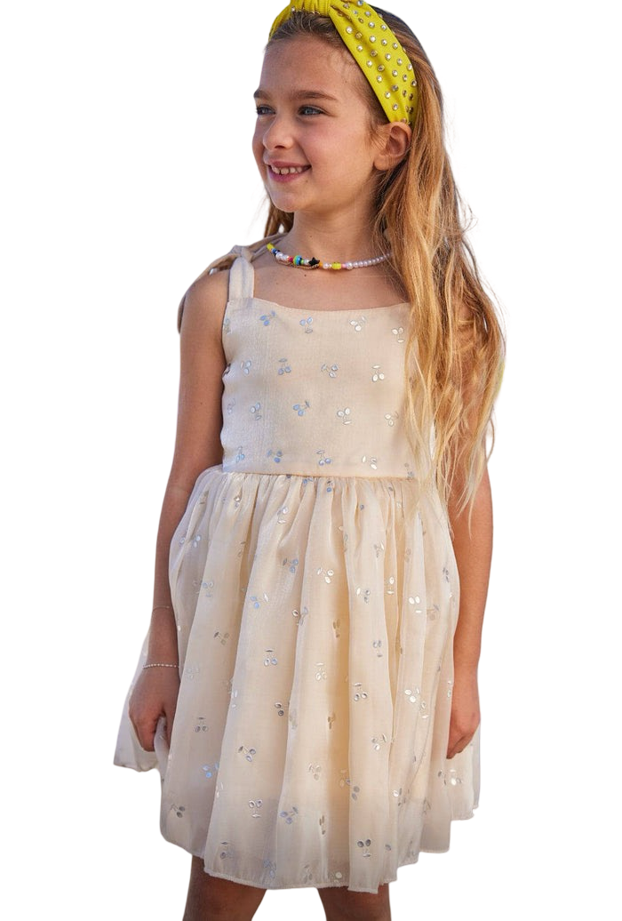Lola & The Boys Shimmer Cherry Party Dress, 8 years – Minissentials