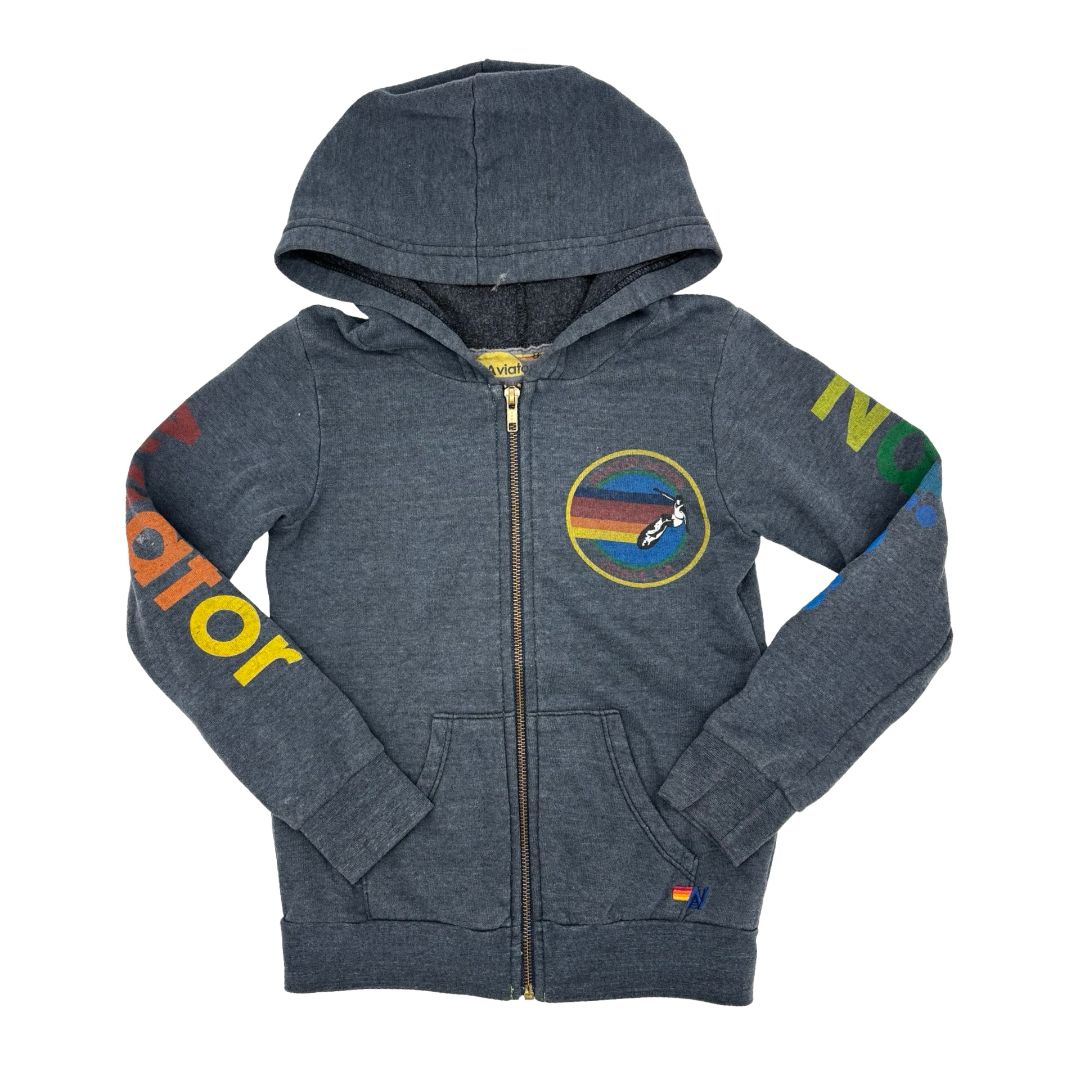 Aviator Nation black zip up, 8 years – Minissentials