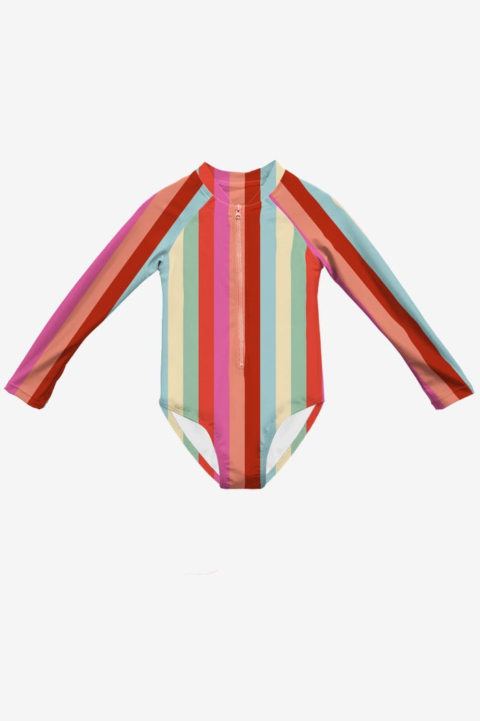 Headster Vertical delight long sleeve one piece swimsuit new with tag ...