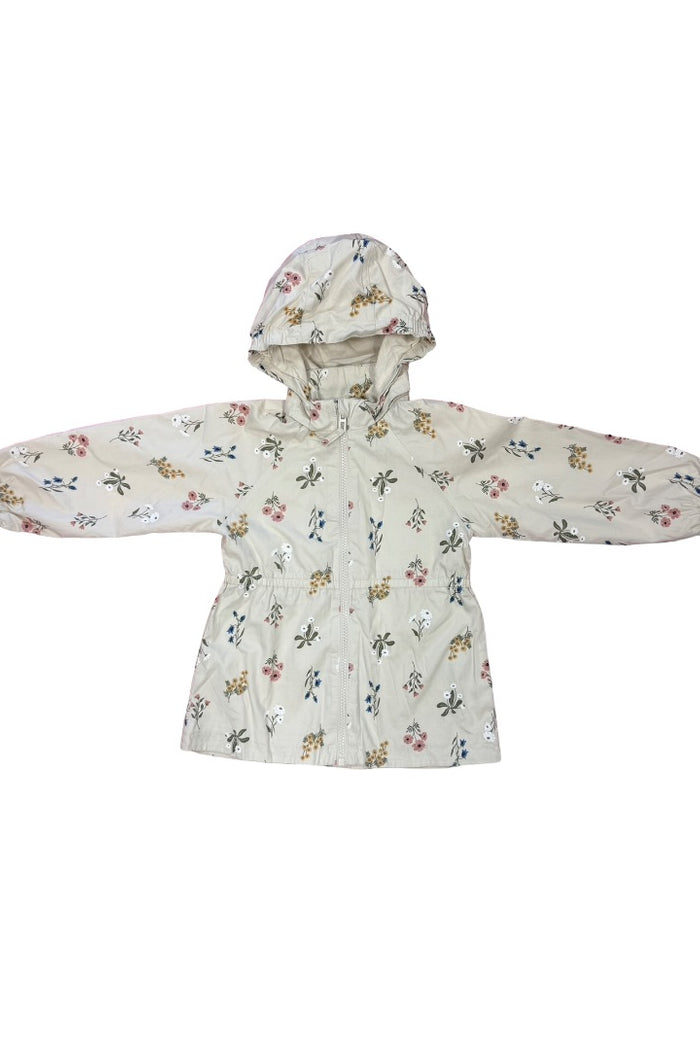 H&M New with tags Floral hooded lightweight jacket, 2-3 years ...