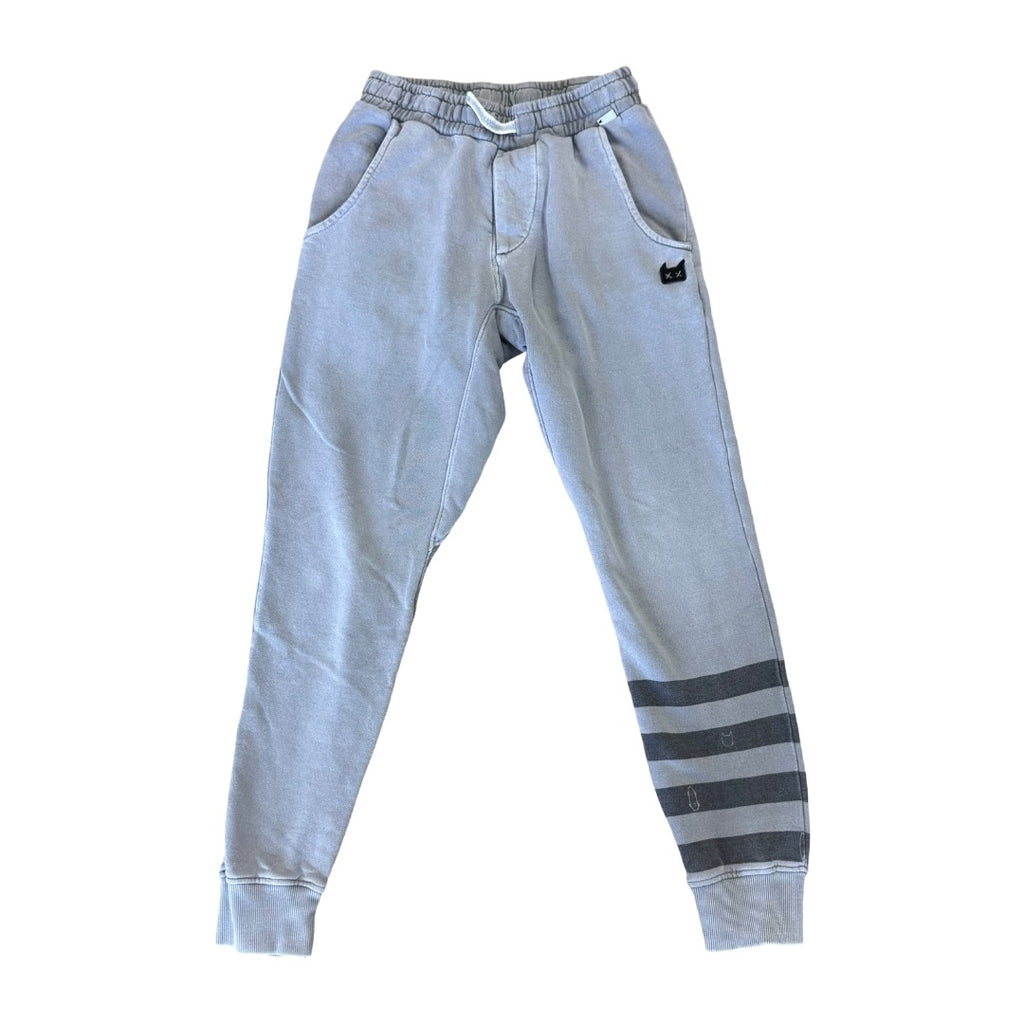 Munster Grey w/black stripes on leg sweatpants, 12 years – Minissentials