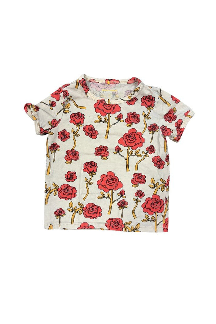 Mini Rodini Rose Print T-shirt, 3-5 years – Minissentials