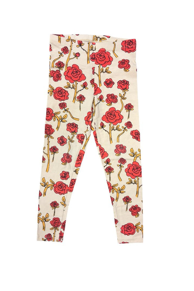 Mini Rodini Red Rose Print Leggings, 3-5 years – Minissentials