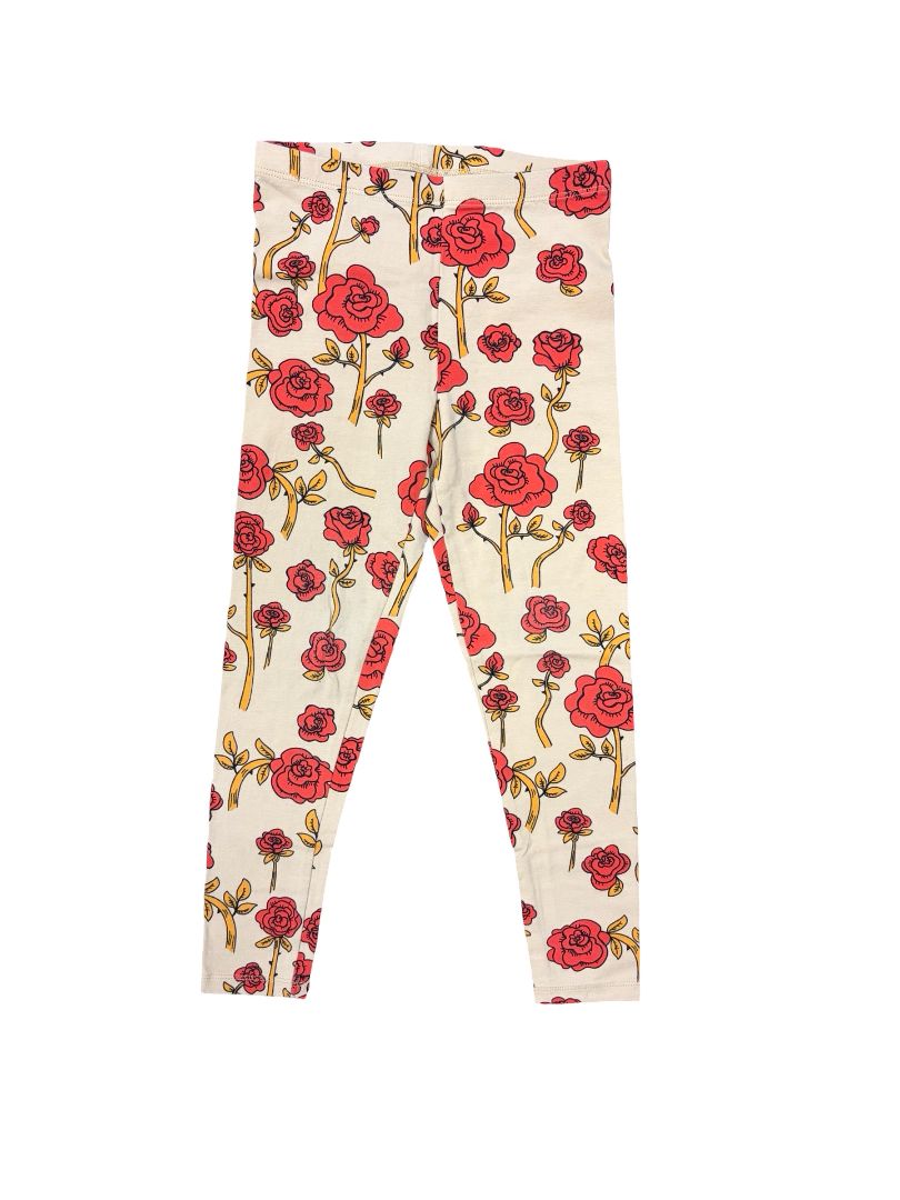 Mini Rodini Red Rose Print Leggings, 3-5 years – Minissentials