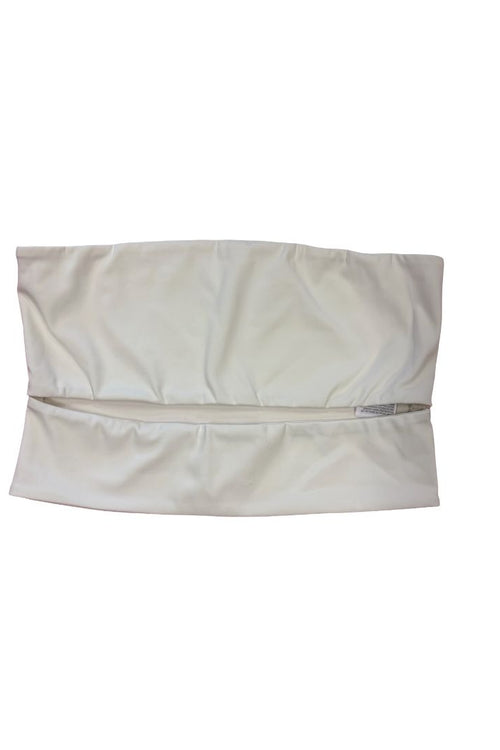 Edikted White Mid-Split Detail Tube Top, medium – Minissentials